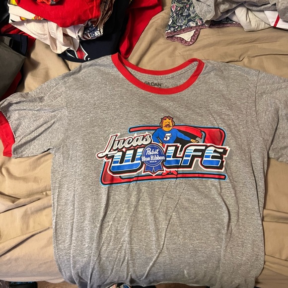 Shirts | Lucas Wolfe Pabst Blue Ribbon Sprint Car Shirt | Poshmark